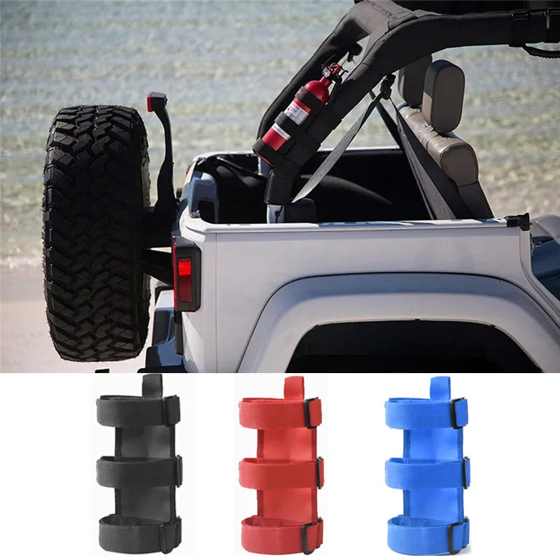 Roll Bar Fire Extinguisher Mount Strap for Jeep Wrangler